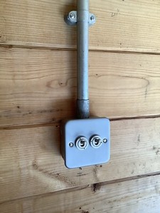 Vintage / Industrial Style 2 Gang Toggle Surface Mount Light Switch ...