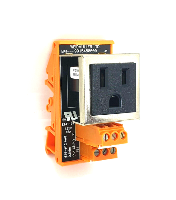 Weidmuller 9915480000 RS Simplex Single Receptacle Outlet 125 V 15 Amp ...