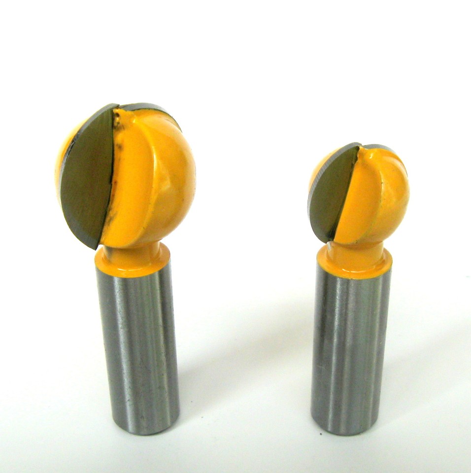 2PC 1/2" SH 3/4" and 1" Diameter Plunging Ball End Router Bit sct-888 ...
