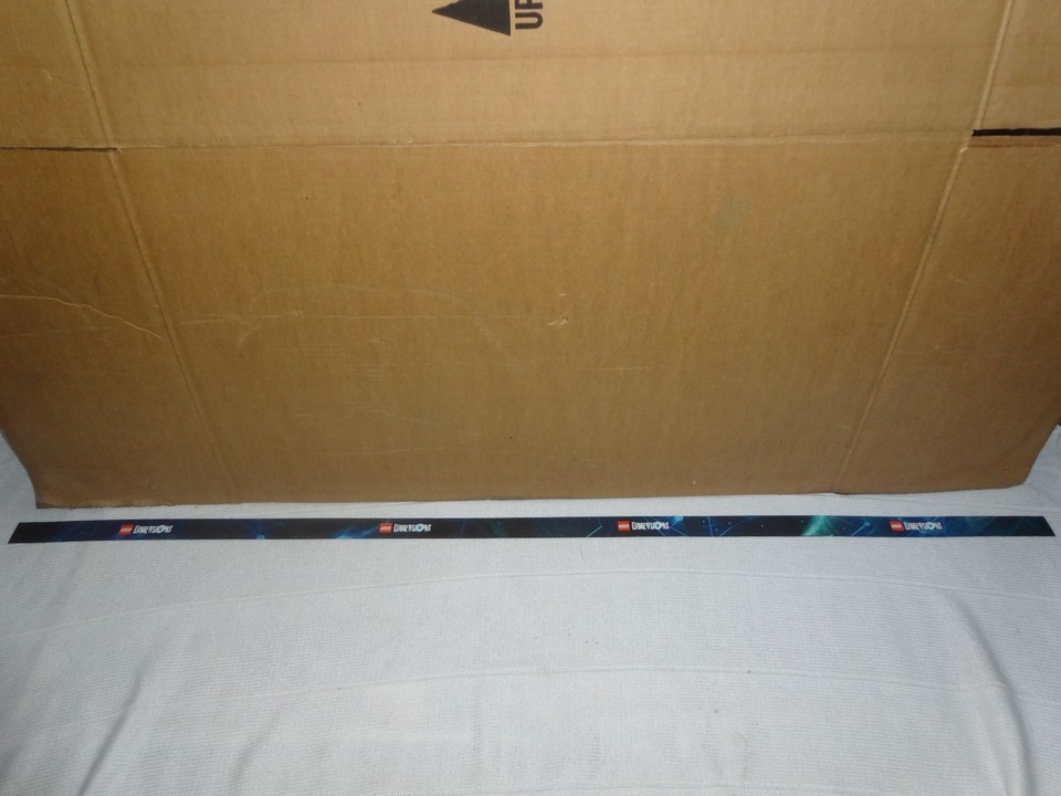 Toys R Us STORE DISPLAY SIGN SHELF TALKER Lego Dimensions 48" long 1 1/ ...