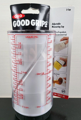 OXO Good Grips Adjustable Measuring 2 Cup Easy Pour Liquid Dry ...