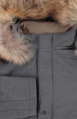 Kiton Grigio Misto Cachemire Solido Parka - (KT220243) | eBay