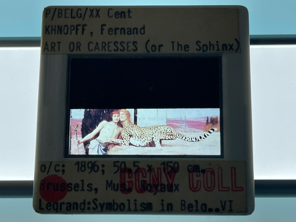 Fernand Khnopff “Art Or Caresses" Belgian Symbolism Art 35mm Glass ...