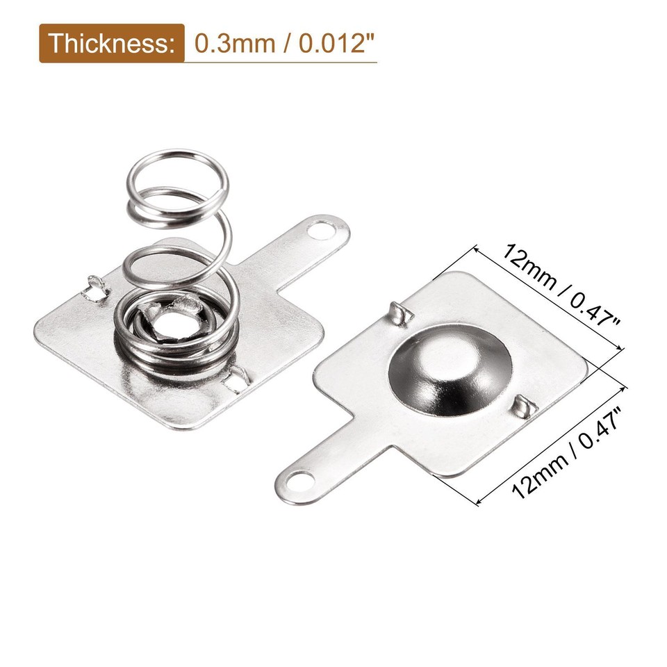 Battery Spring Plate AA Battery Spring Contact Nickel Plate 12mmx12mm ...