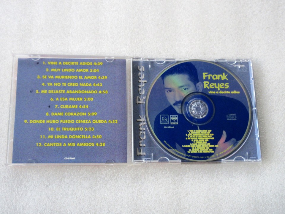 FRANK REYES/ VINE A DECIRTE ADIOS CD 1998 J&N LATIN MERENGUE BACHATA ...