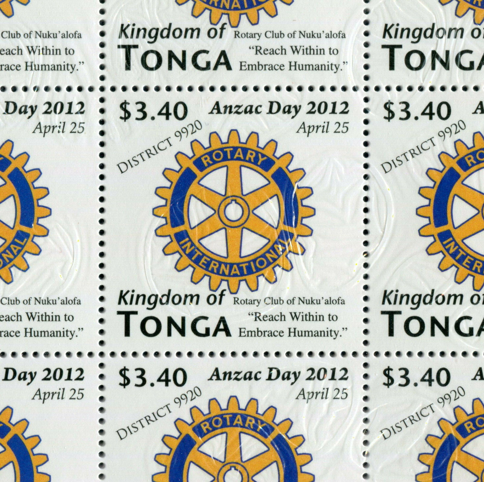 100 ROTARY CLUB INTERNATIONAL DISTRICT 9920 STAMPS STICKERS MINT NH ...