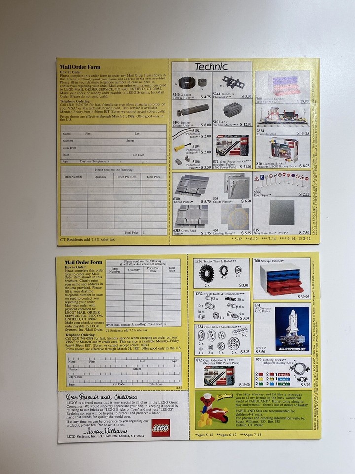 LEGO Lot of 2 80s rare Legoland Advertising Catalog Booklets | eBay