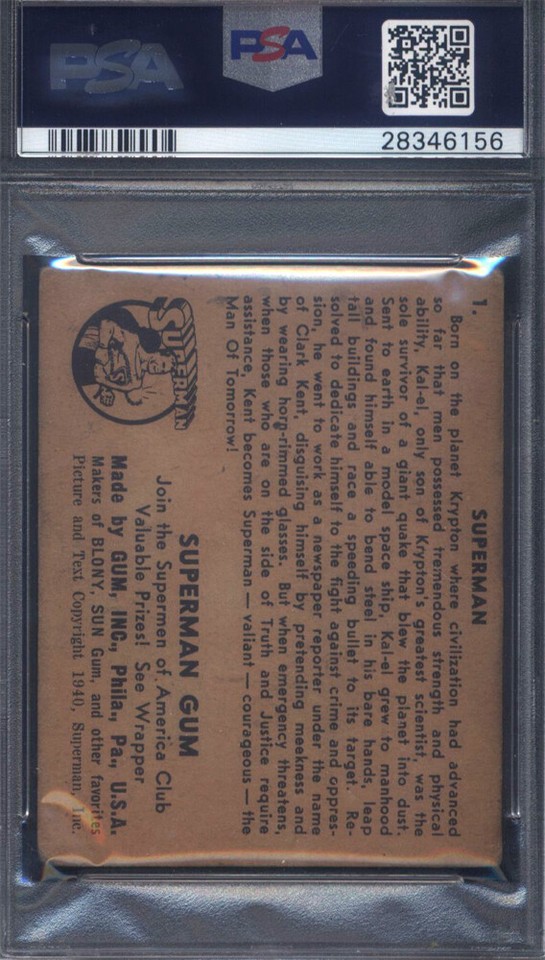 1940 Superman #1 Superman PSA 2.5 | eBay