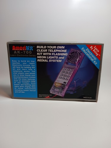 New Vtg Ameri-Kit AK-700 Build Your Own Clear Telephone 90's Transparent Phone | eBay