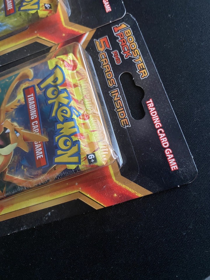 2014 Pokemon XY Flashfire Blister Pack Complete Art Set X4 Boosters +5 ...