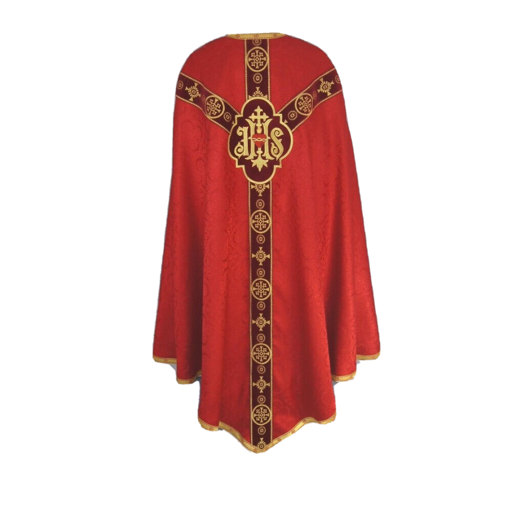 Conical Chasuble Set Red vestment Damask Priest, Catholic, Anglican ...