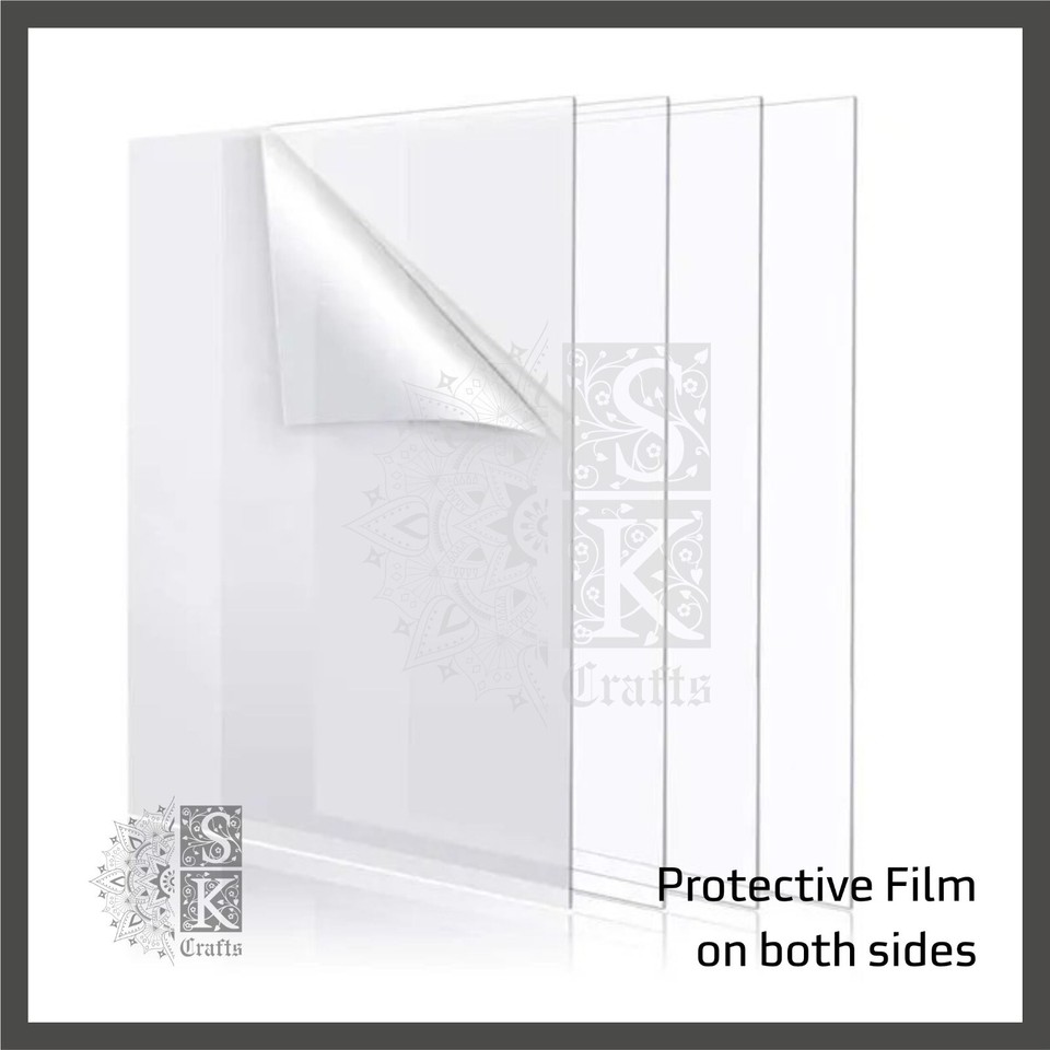 A1 A2 A3 A4 A5 A6 100% Clear Perspex Acrylic Sheet Multipack SAW or ...