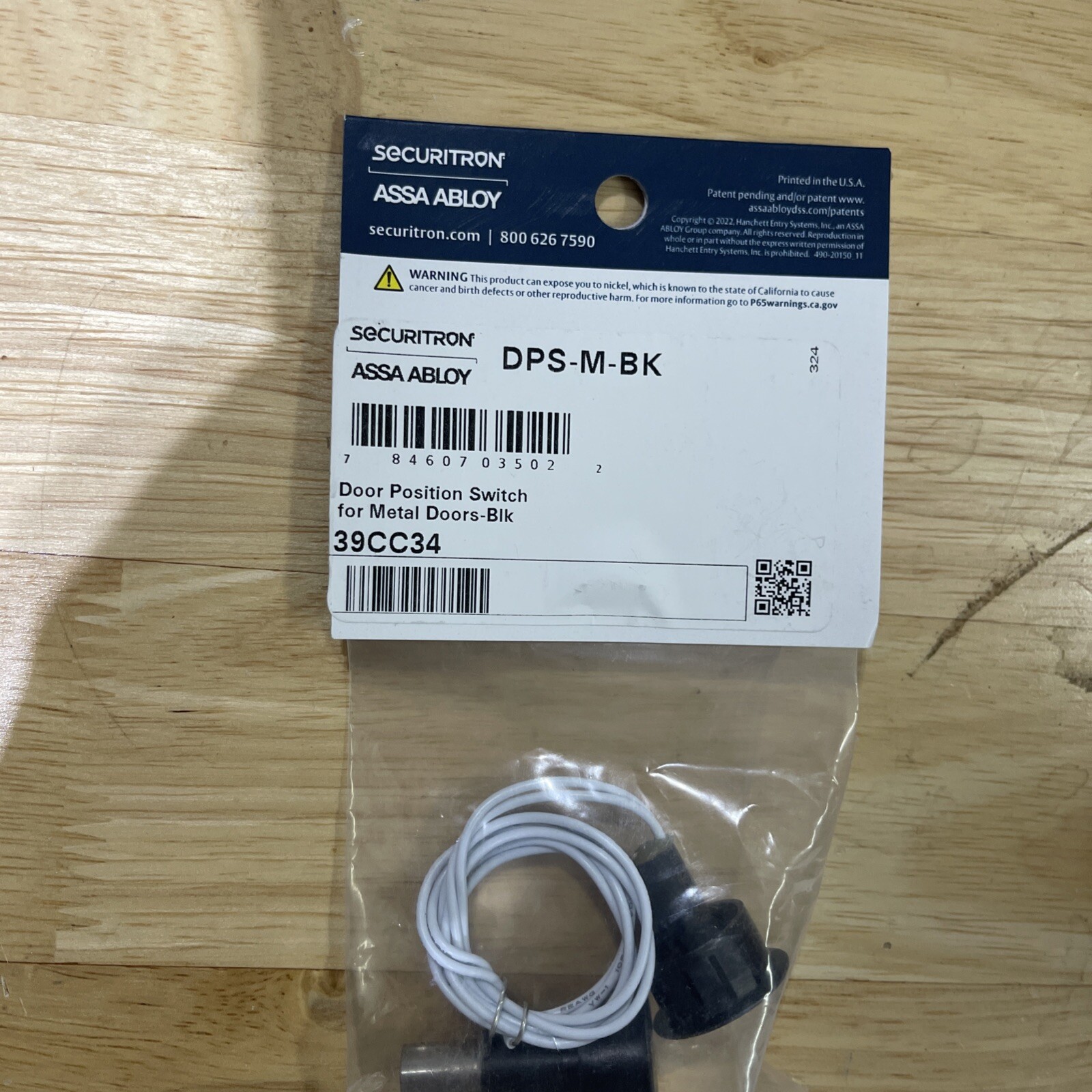 SECURITRON ASSA ABLOY DPS M-BK DOOR POSITION SWITCH FOR METAL DOOR ...