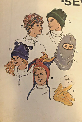 VTG`96 Kwik Sew 2527 Fleece Winter Hats & Socks Adult Children Jester ...