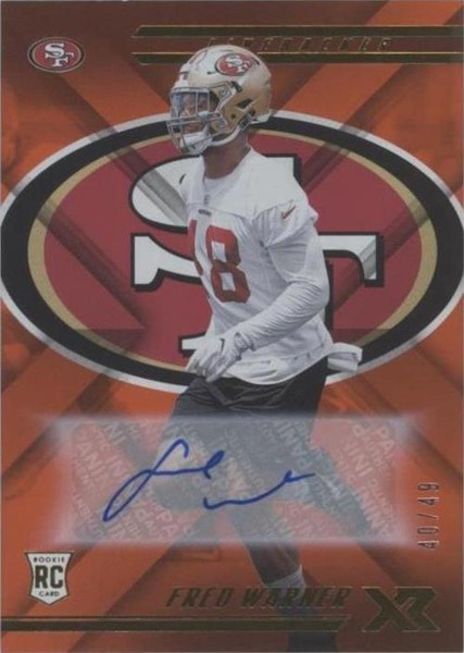 2018 Panini XR - Rookies Orange Autographs #133 Fred Warner /49 (AU, RC ...