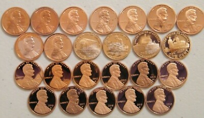 2000~2009~2010~2024 S Lincoln Shield 28 Pennies with Minor Spots Or ...