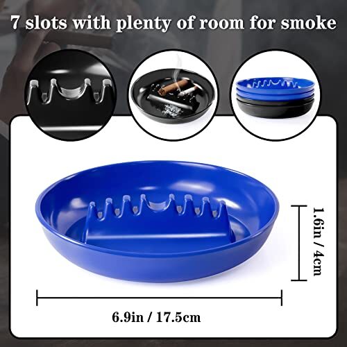4 Pack Plastic Ashtray for Cigarettes Indoor Outdoor Large Tabletop ...