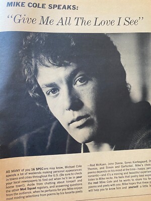 Michael Cole, The Mod Squad, Two Page Vintage Clipping, aa | eBay