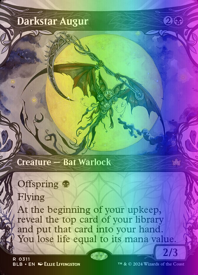 MTG Magic the Gathering Darkstar Augur (311/427) Bloomburrow LP FOIL | eBay