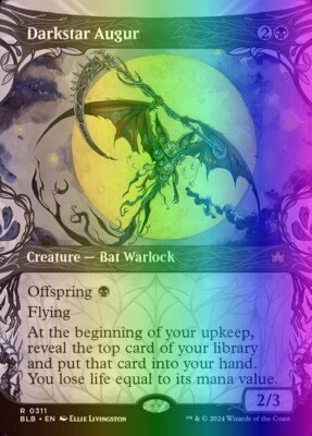 MTG Magic the Gathering Darkstar Augur (311/427) Bloomburrow LP FOIL | eBay