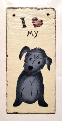 I *Heart* My Dog Painted Decorative Slate | eBay