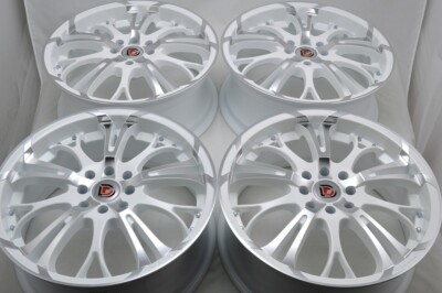 Set of 4 New 17x7 DDR R25 White Machined Face 17" Rims Wheels 4x100 ...