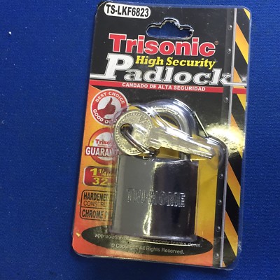 Trisonic Maximum Security Padlock - TS-LKF6815 - 2" Brass Colored ...