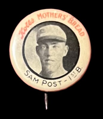 Vintage 1922 Kolbs Mothers' Bread Sam Post Reading Baseball Pin Pinback ...