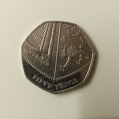 RARE ROYAL SHEILD 50p UK COIN DATED 2019 COLLECTIBLE CIRCULATED COIN ...