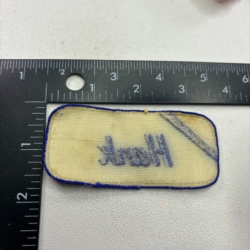 USED Retro Blue Stripe Blue Letter HANK Name Patch (Uniform Mechanic ...