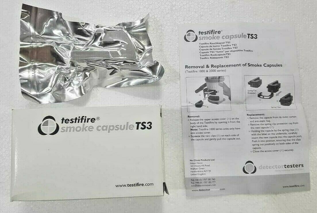 LOT OF 5 PC. TESTIFIRE SMOKE CAPSULE TS3 MULTI-STIMULUS DETECTOR TESTER ...