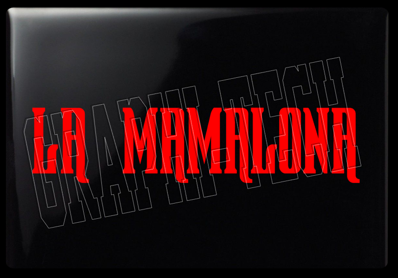 LA MAMALONA STICKER CALCOMANIA DECAL DE VINILO ROJO 24" X 5" | eBay