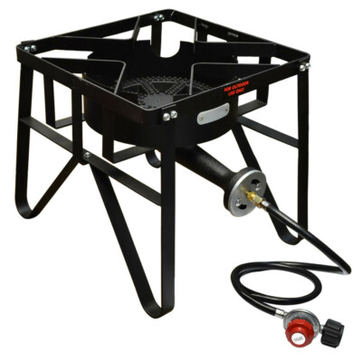 16'' SQUARE High Pressure Propane Gas Stove Single Burner Outdoor ...