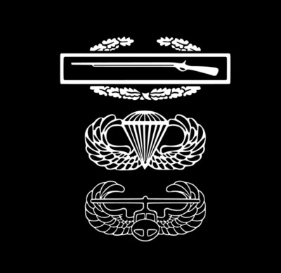 CIB AIRBORNE JUMP and AIR ASSAULT WINGS Window Sticker Decal - White | eBay