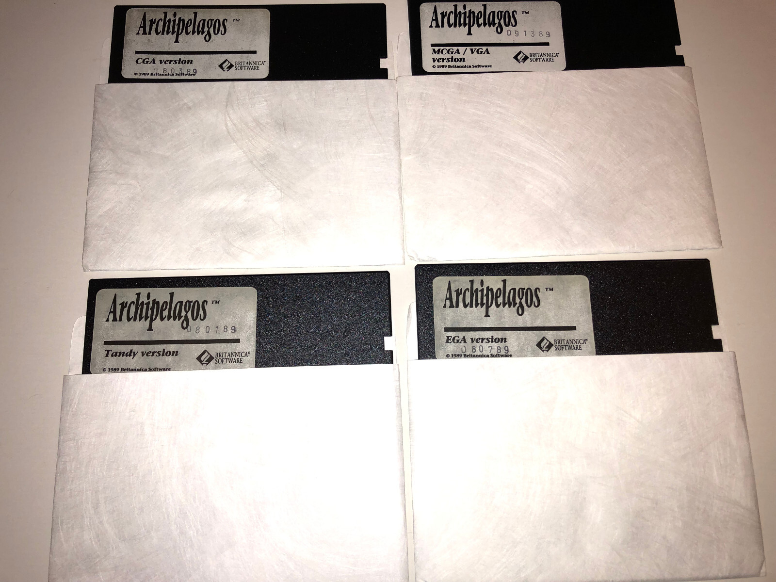 ex rare ARCHIPELAGOS 1989 PC Tandy CGA VGA 5.25" Vintage Floppy Disk ...