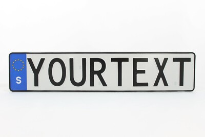 Sweden Swedish Euro European License Plate Number Plate Embossed Alu | eBay