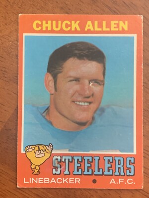 1971 Topps Football #6 - Chuck Allen, Pittsburgh Steelers - VG | eBay