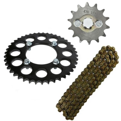 428 Chain +Front &Rear Sprocket For 125cc 140cc 150cc 160cc Dirt Bike ...
