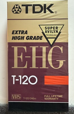 TDK E-HG Extra High Grade T-120 VHS Blank Recordable Tape *NEW/SEALED ...