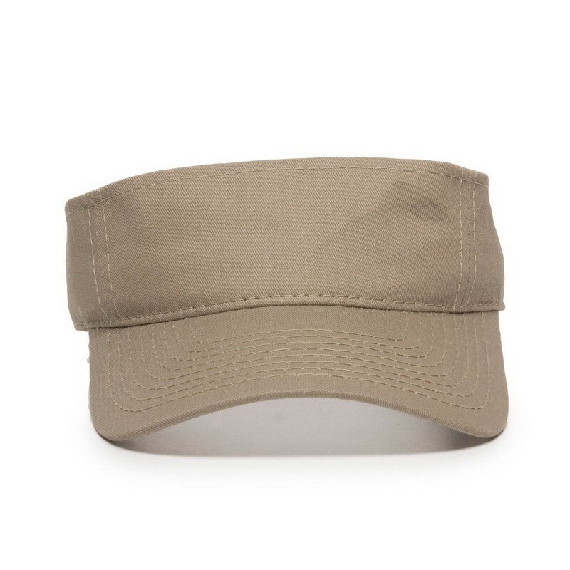 Khaki Sun Visor Comfort Fit Adjustable Visor Cap Open Hat Unisex Adult ...