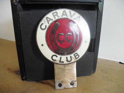 Stylish 1960s "Caravan Club"Car Badge, VW,Royal,Sidall,Eccles,Sprite ...