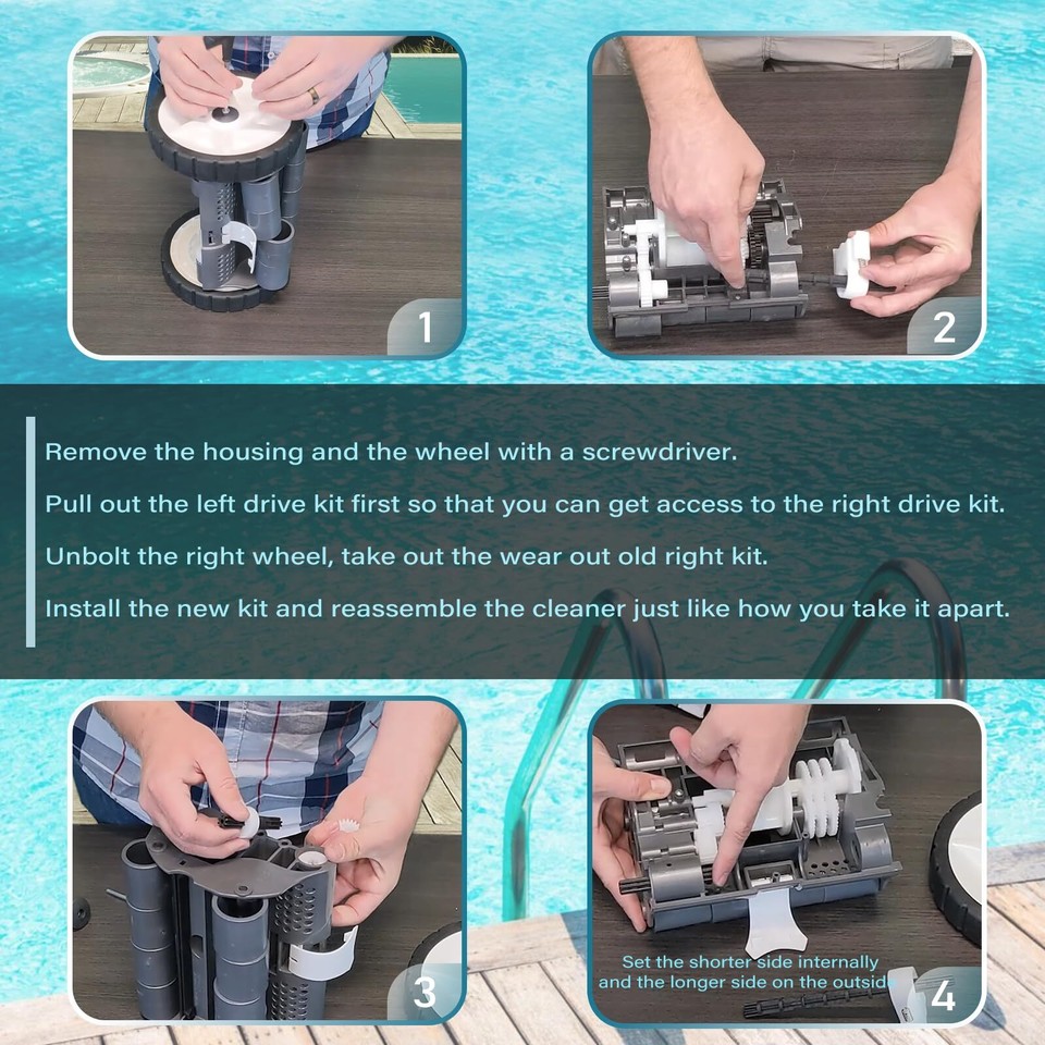 360289+360290 Right & Left Drive Axle Kit for Pentair Rebel Warrior ...