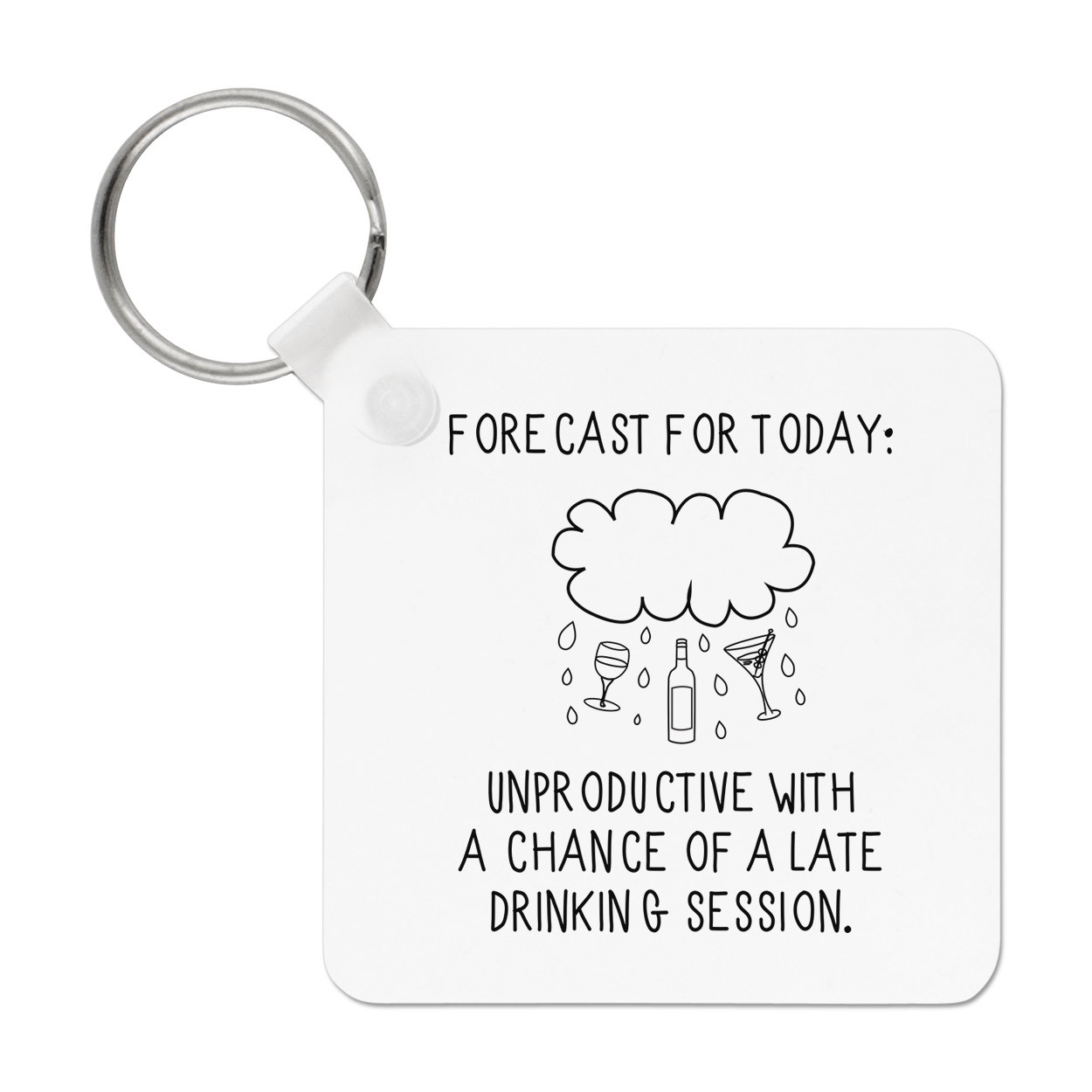 Forecast For Today Keyring Key Chain - Weather Joke Funny | eBay