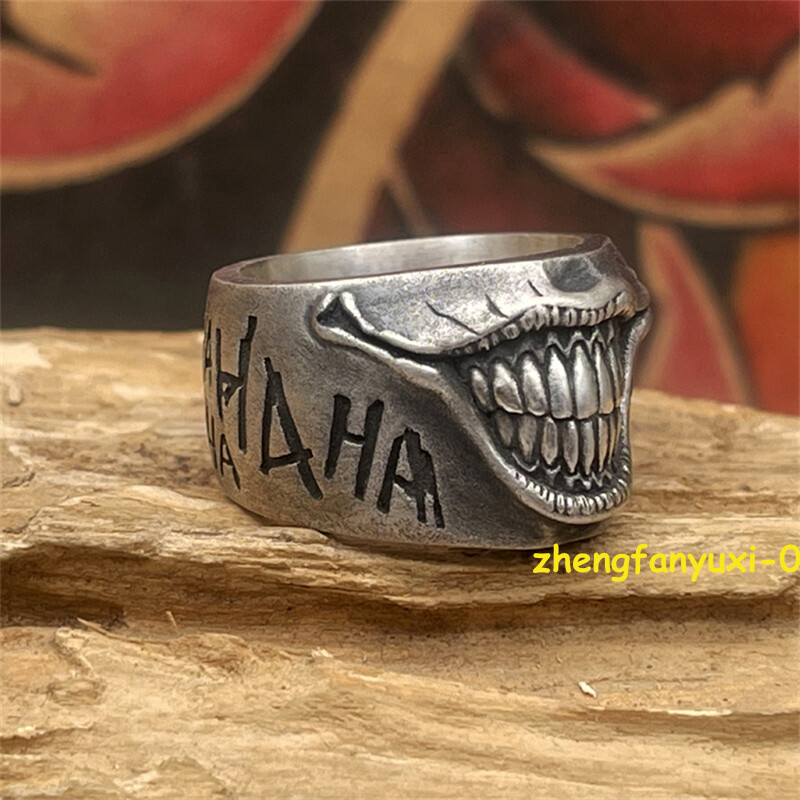 Customized Original The Joker Smiling Face 925 Silver Ring Men ...