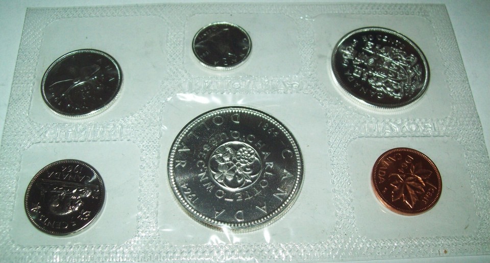 1964 Canada Proof-Like Silver 6 Coin Set Royal Canadian Mint with COA ...
