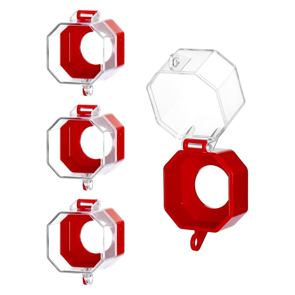 Emergency Stop Button Cover, 4 Pack Plastic Cover Protector, Toggle ...