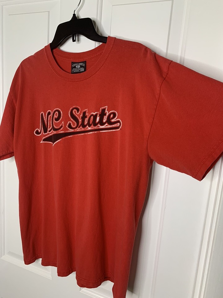 NC State T Shirt Tee Large Red Wolfpack All Cotton Steve and Barrys | eBay
