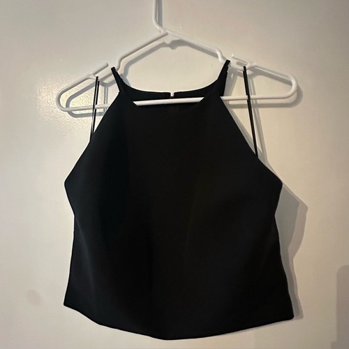 Belle Badgley Mischa Razor Back Halter Top Full Back Zip Closure Size ...