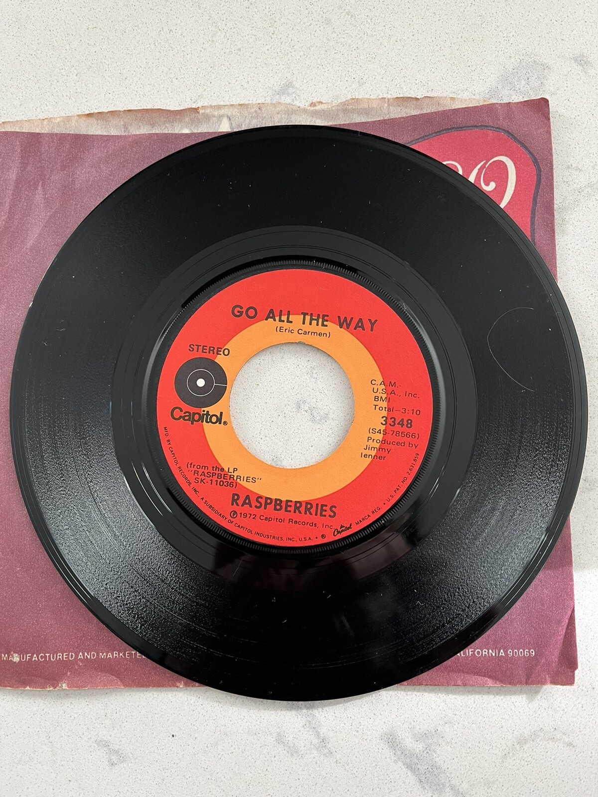 Raspberries “Go All The Way” Vinyl 45 Capitol Records VG Condition | eBay