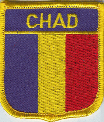 3 CHAD SHIELD FLAG EMBROIDERED PATCHES -- IRON-ON -- NEW 2.5 x 2.75" | eBay